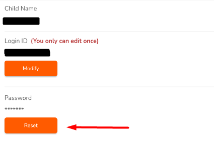 Reset child's password via Parent App – KooBits Support Centre