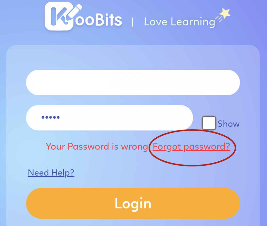Forgot Password? – KooBits Support Centre